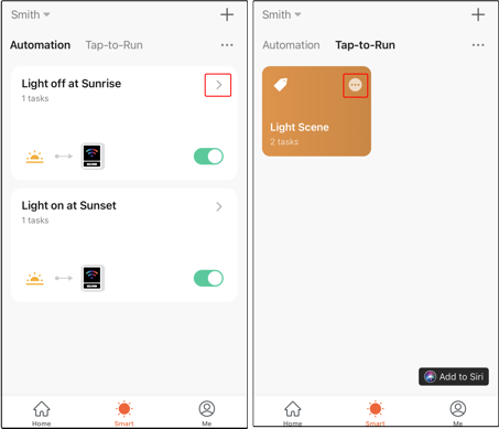 Edit, Disable, Reorder, Review Logs and Delete your Scenes