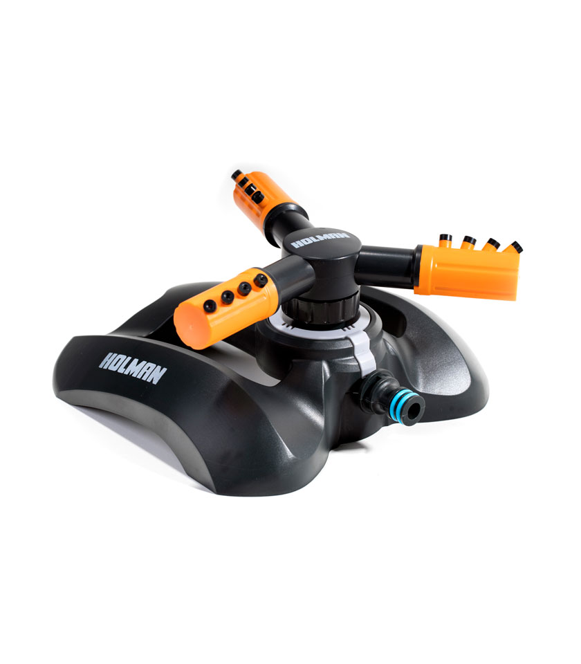 3-Arm Rotating Sprinkler with Heavy Duty Weighted Base - Holman Industries