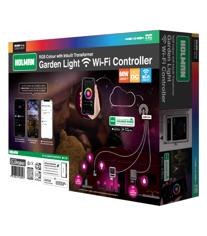 Holman Wi-Fi Garden Light Controller with RGB Colour