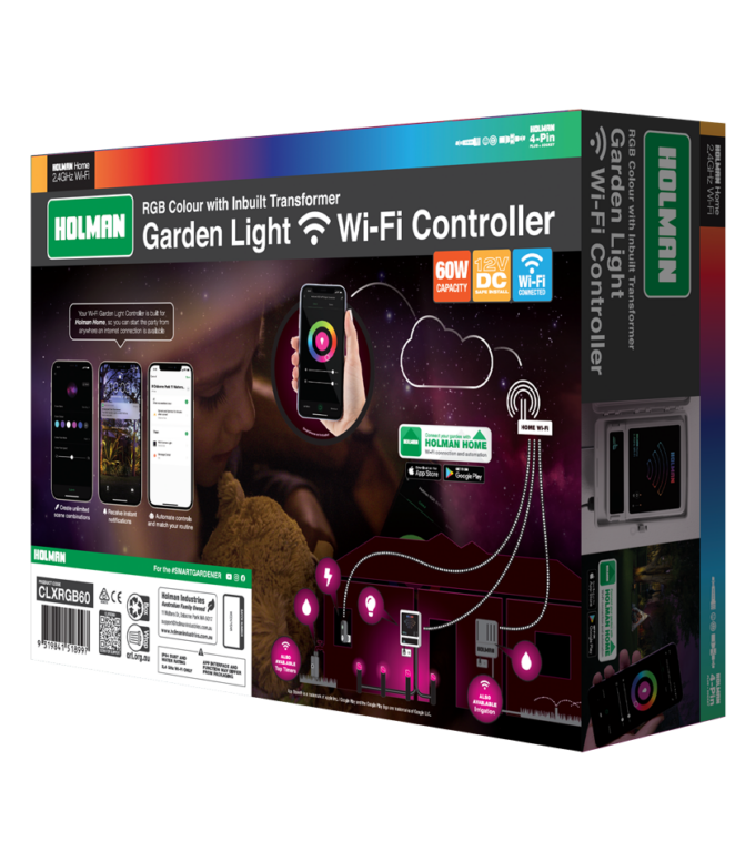 Holman Wi-Fi Garden Light Controller with RGB Colour