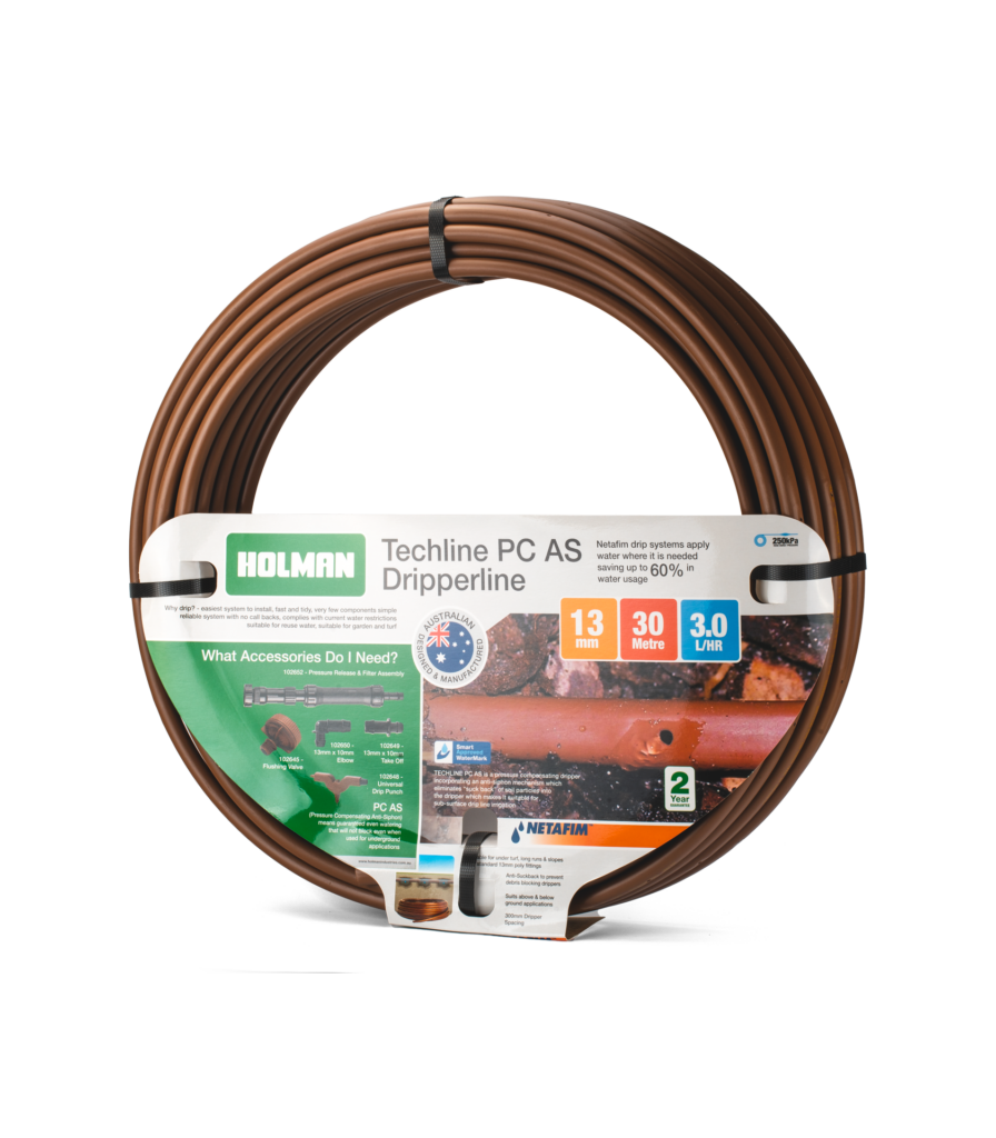 13mm x 30m Techline PC Irrigation Drip Tube - Holman Industries