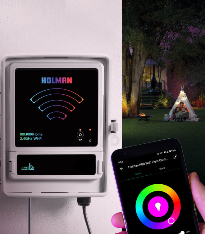 Holman Wi-Fi Garden Light Controller with RGB Colour