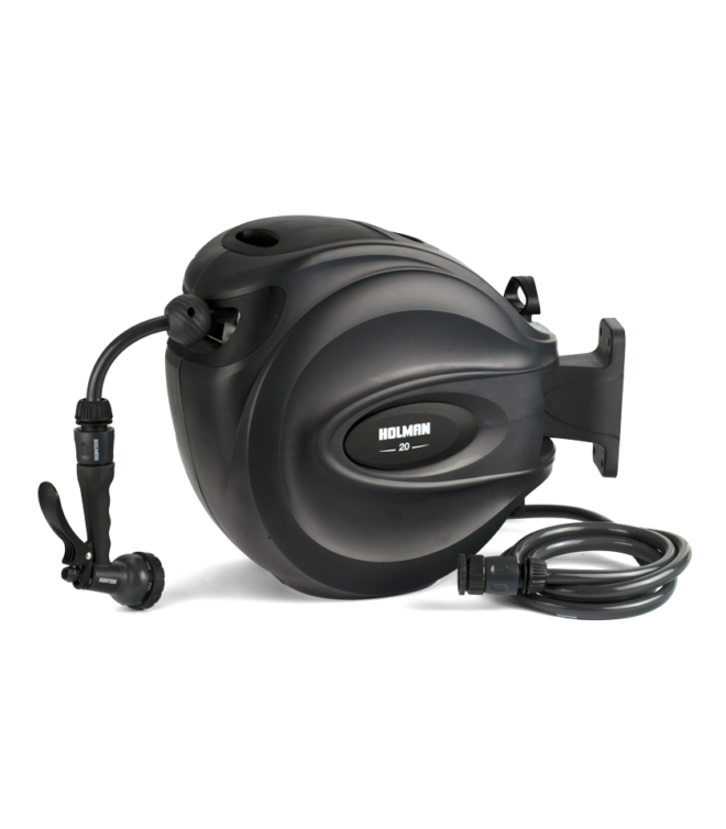 20m Portable Retractable Hose Reel with Ground Spikes - Holman Industries