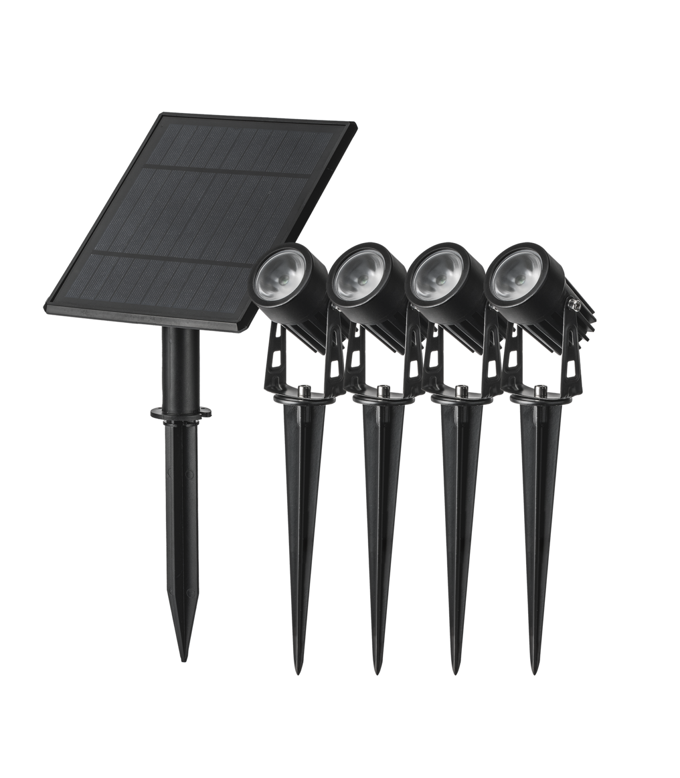 ⌀41mm Solar Spotlight Kit with Solar Panel and 4× Lights - Holman ...
