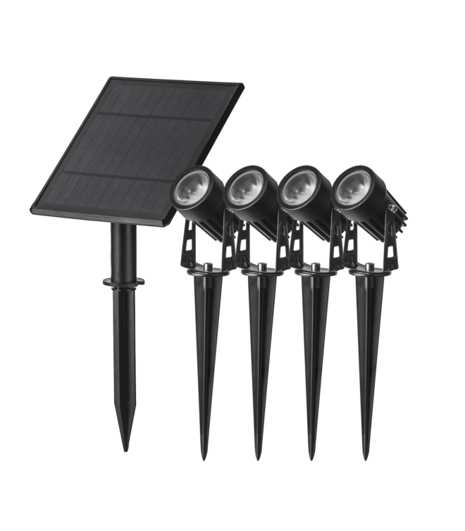 ⌀41mm Solar Spotlight Kit with Solar Panel and 4× Lights - Holman ...