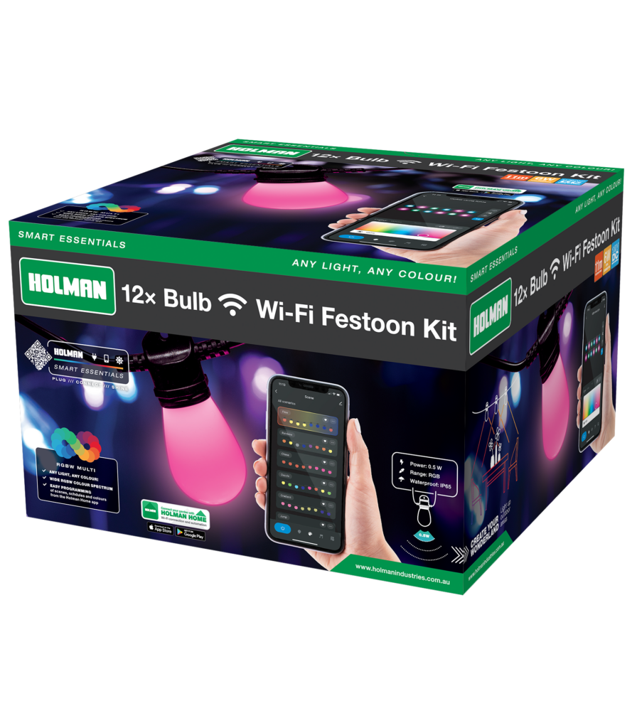 12× Bulb Wi-Fi Festoon Kit - Holman Industries