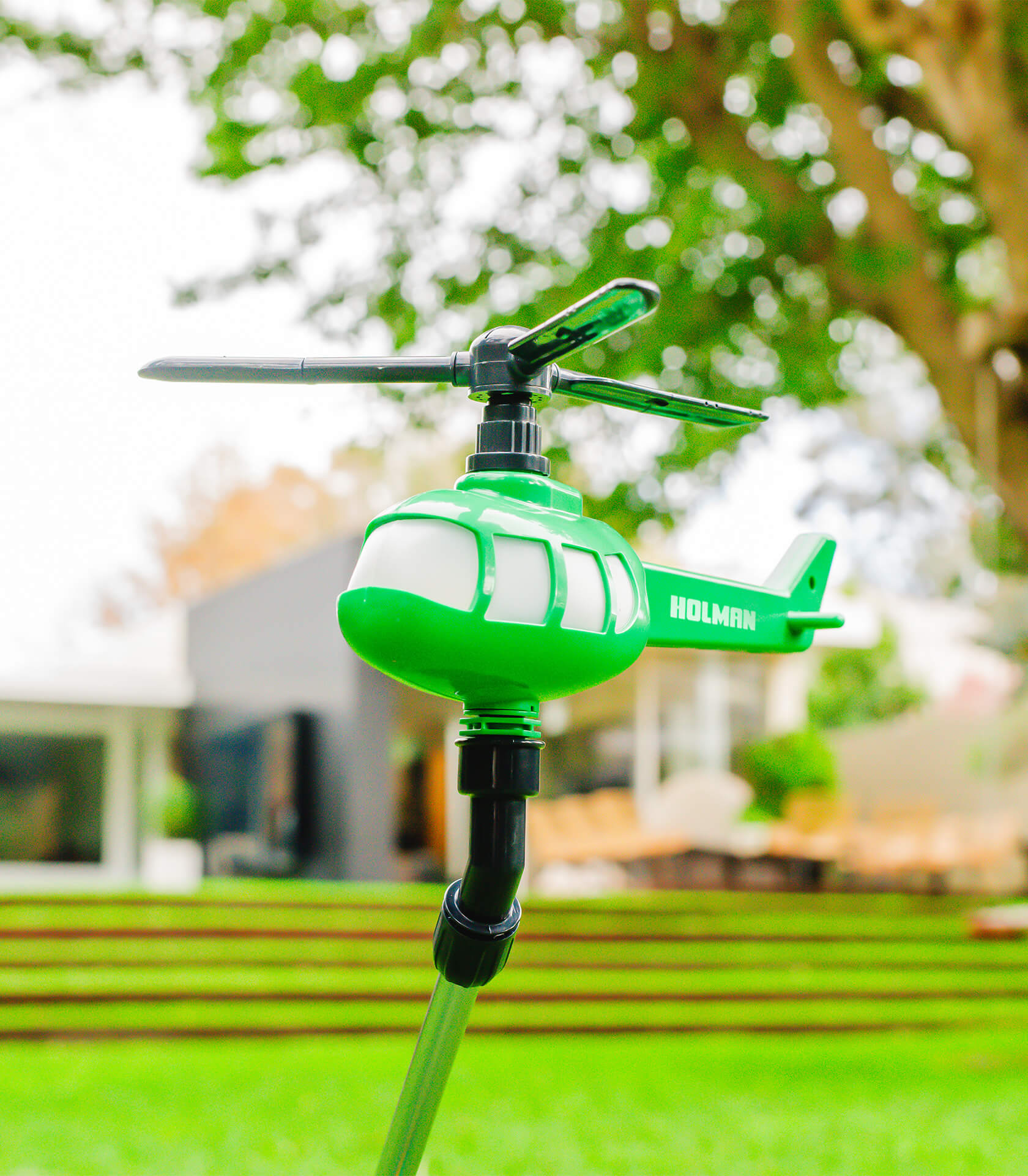 Helisoaker Rotating Helicopter Sprinkler - Green - Holman Industries