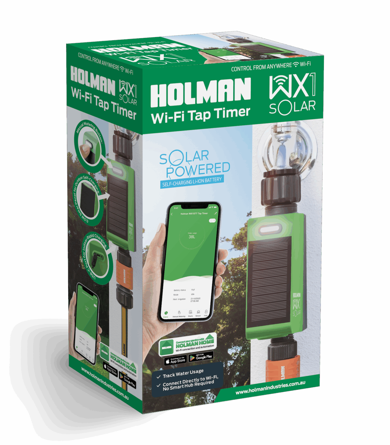 WX1 Solar Wi-Fi Tap Timer - Wi-Fi Watering - Holman Industries