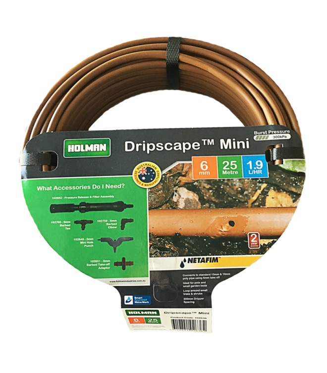 6mm x 25m Dripscape Mini Drip Tube - Holman Industries