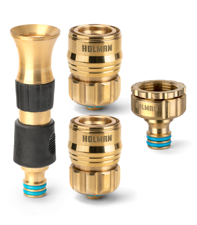 ⌀12mm Brass Hi-Flow Nozzle & Connector Set - Holman Industries