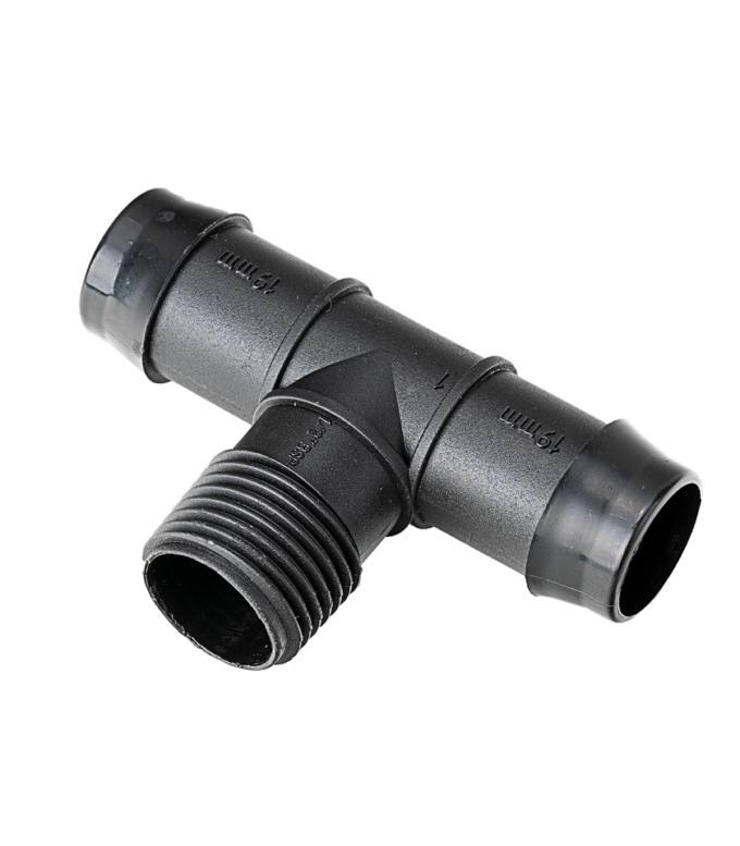 19mm Barbed Tee × 15mm BSP Male - Holman Industries