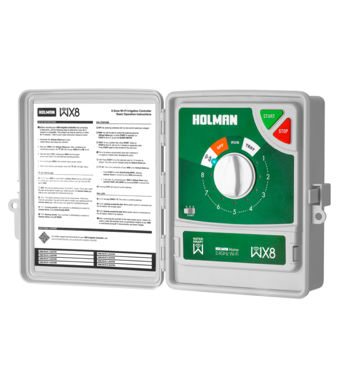 WX8 8 Station Wi-Fi Irrigation Controller - Holman Industries